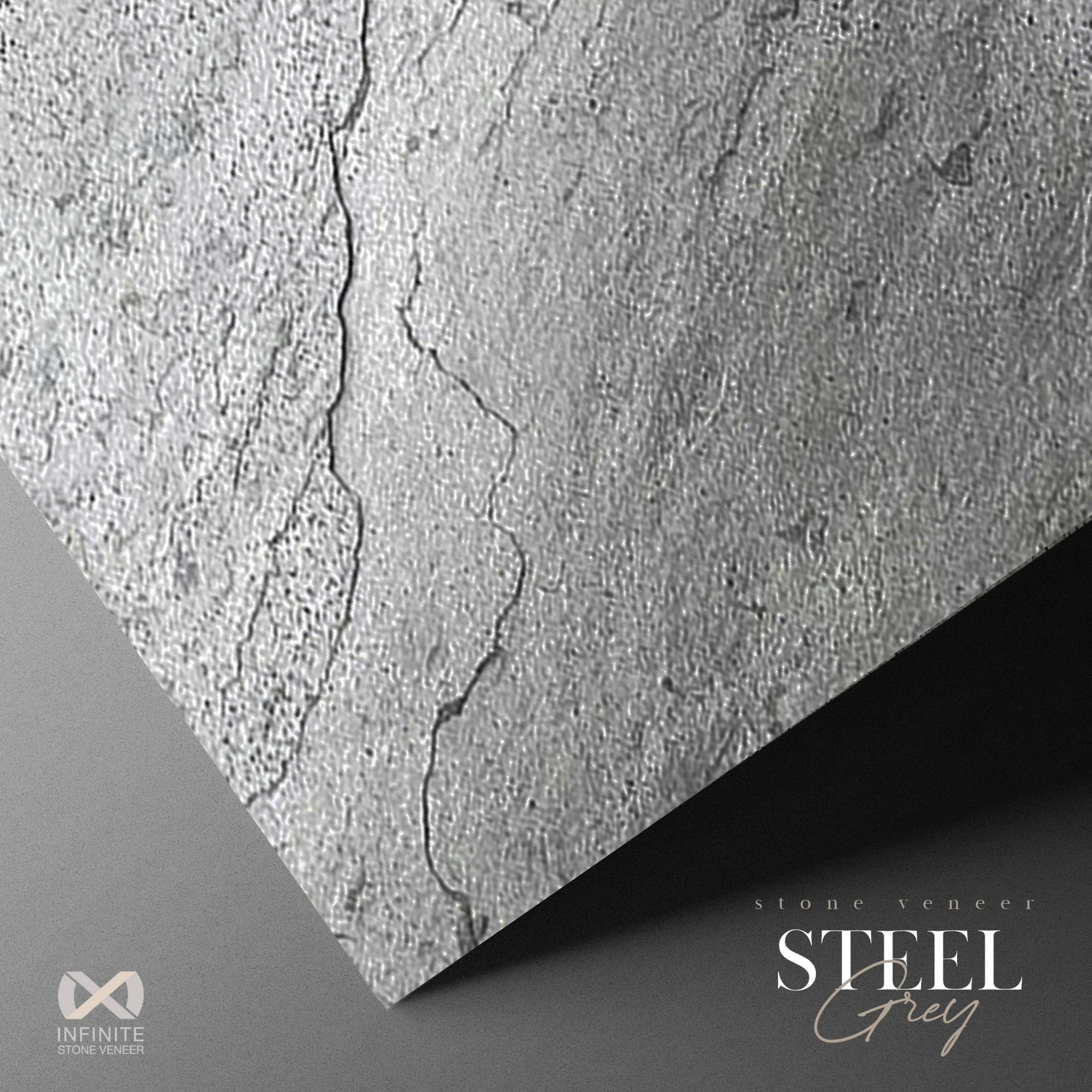 แผ่นหินวีเนียร์ STEEL GREY
